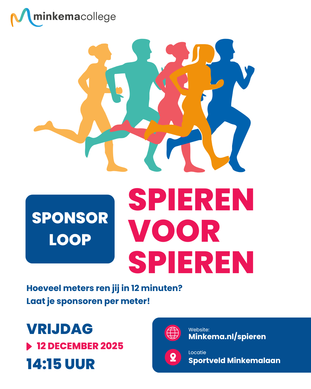 Sponsorloop voor Spieren voor Spieren | Nieuws | Het Minkema College